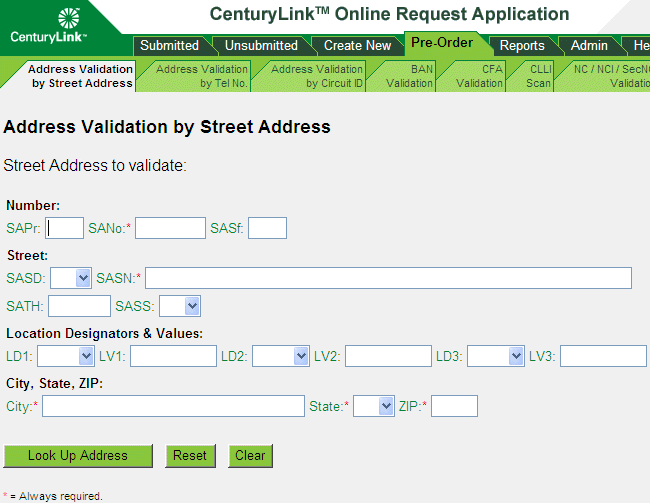Validating by Street Address